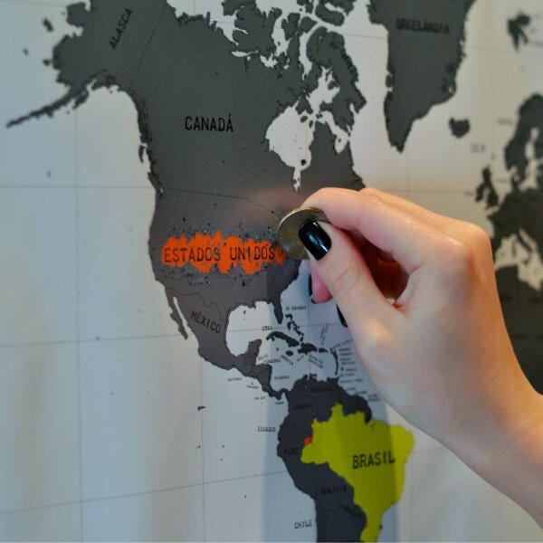 Kit Mapas De Raspar - Raspadinha Mundo E Brasil - Scratch Map ...