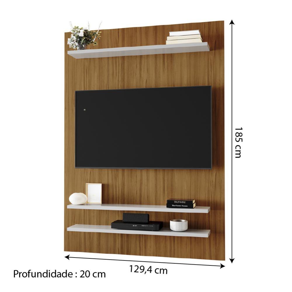 Painel para TV com Suporte até 50 Polegadas 1,30m Mister NT 1195 Freijó ...