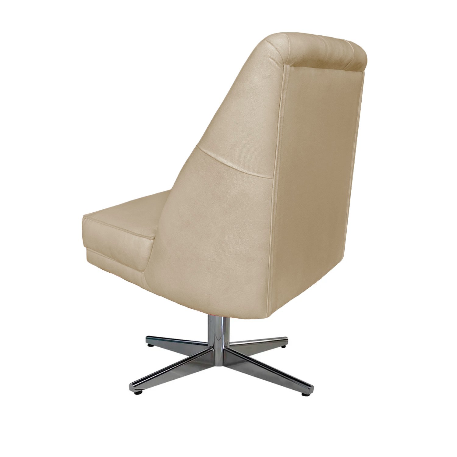 Poltrona Cadeira Giratória Paris Suede Bege Rosado - Dominic Decor ...