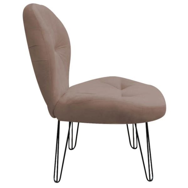 Poltrona Decorativa Jolly Suede Bege Rosado - Dominic Decor ...