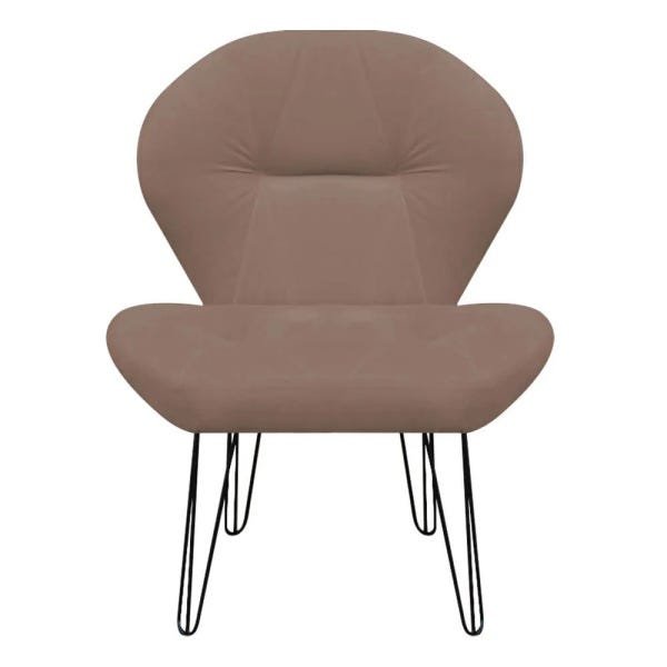 Poltrona Decorativa Jolly Suede Bege Rosado - Dominic Decor ...