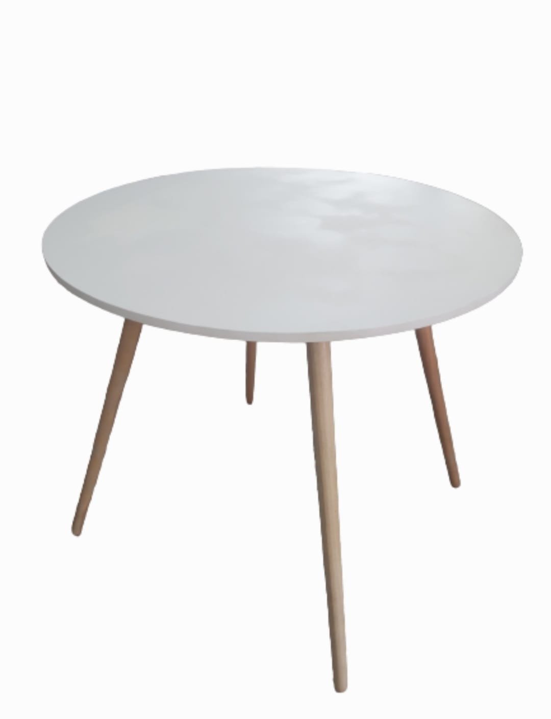 Mesa Redonda Laqueada Branca 90cm | MadeiraMadeira