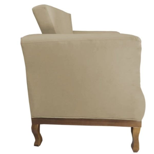 Poltrona Decorativa Veneza Suede Bege Rosado - Dominic Decor ...