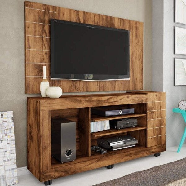 Rack com Painel para TV até 50 Polegadas Goya Premium Caemmun | MadeiraMadeira
