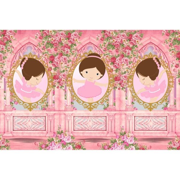 Painel De Tecido Sublimado Bailarina Cute Molduras | MadeiraMadeira