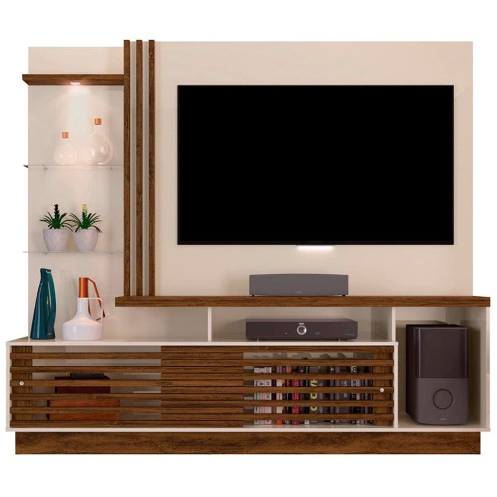 Estante Home Cross 200 com 2 Portas para Tv até 60 Polegadas Madetec | MadeiraMadeira