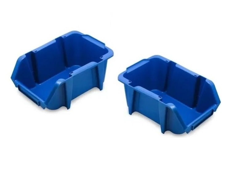 10 Caixas Bin Organizadora Plástica Nº5 Azul | MadeiraMadeira