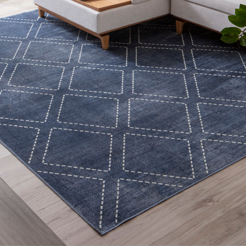 Tapete Geométrico Moderno 140x200 Casa Paloma Azul Califórnia ...