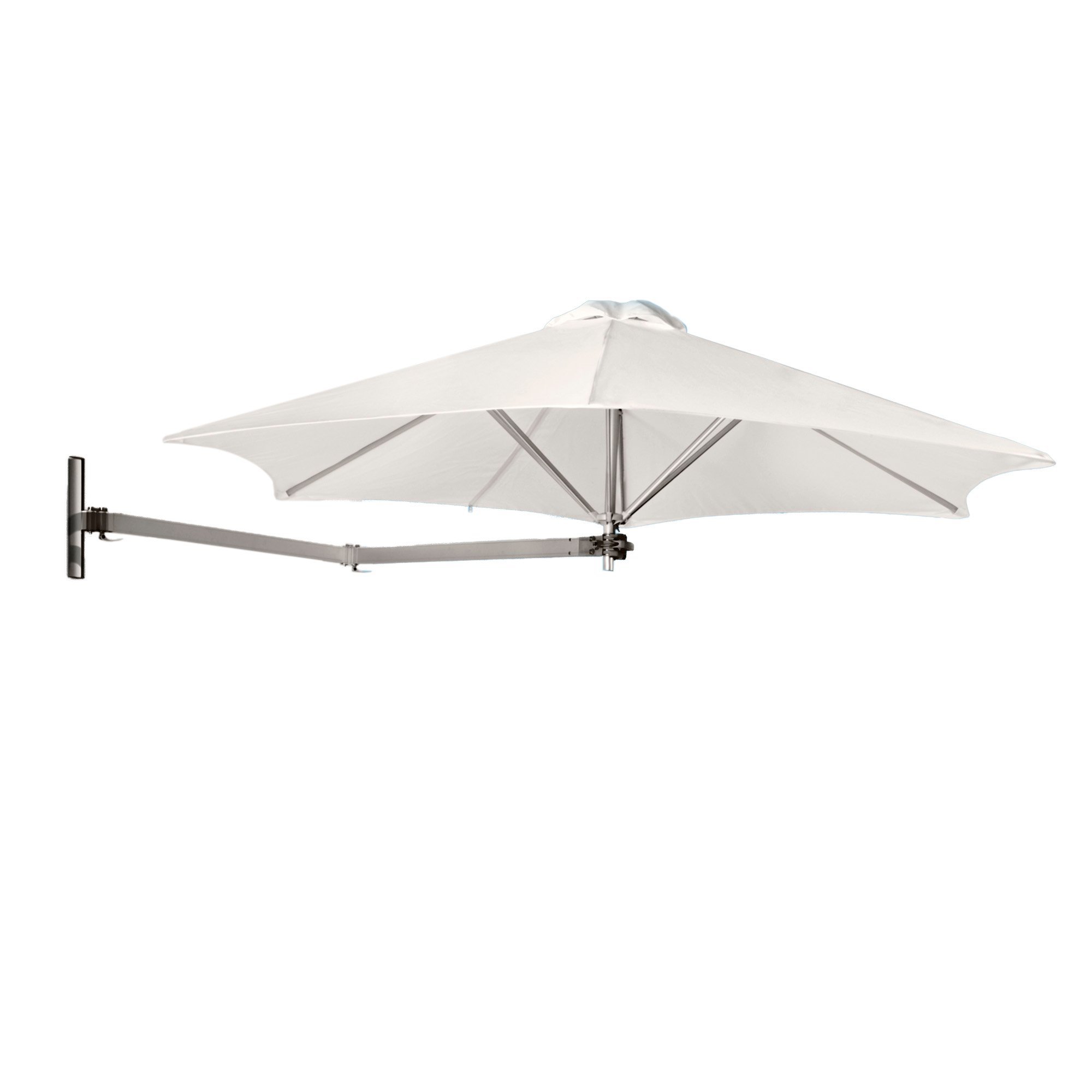 Ombrelone Guarda Sol Parede 2,4m Alumínio Preto Cobertura Uv:azul ...