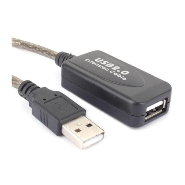 Cabo Extensor USB Macho x Fêmea Amplificado - 5 Metros | MadeiraMadeira