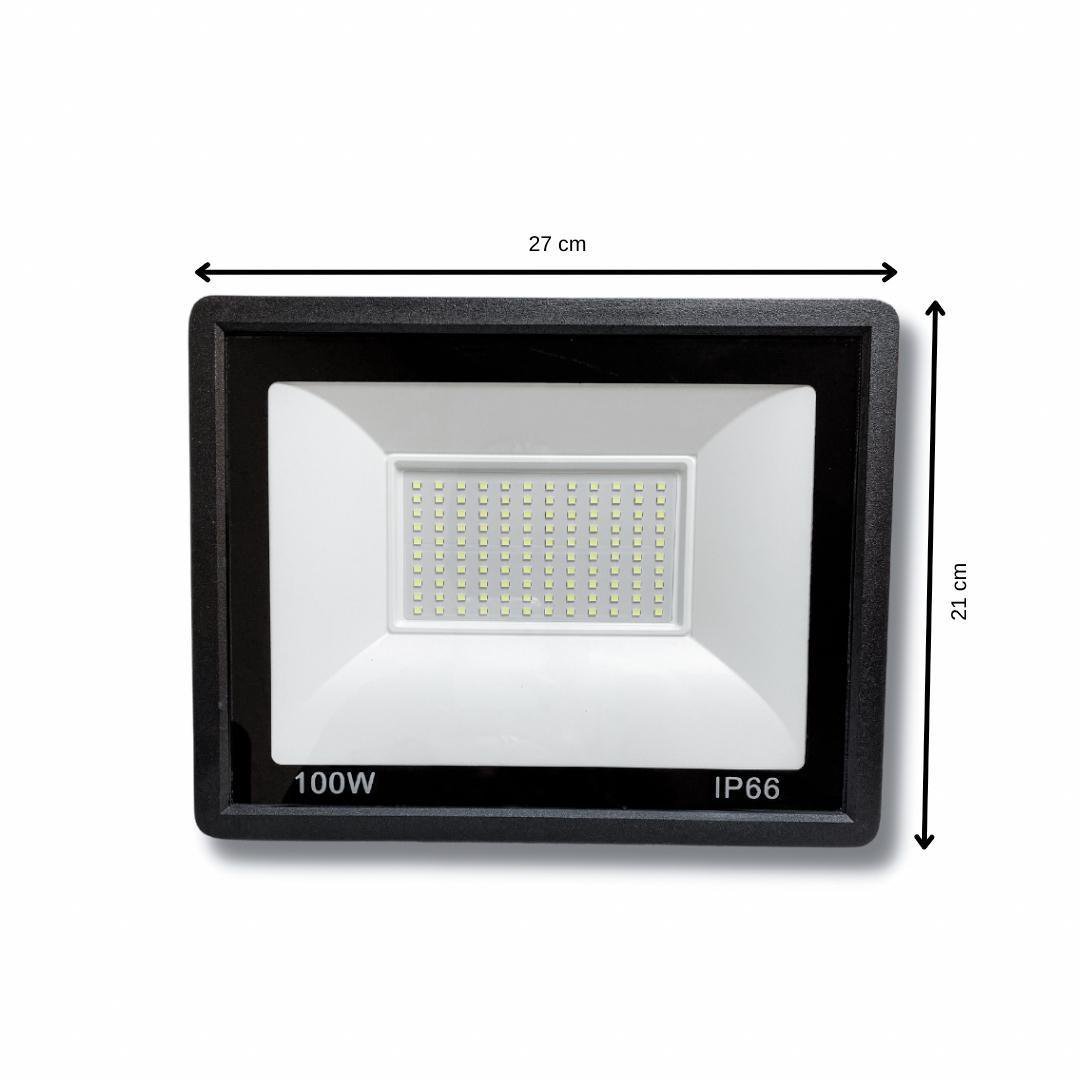 Kit 10 Refletores Holofote Led Smd 100W Ip66 Bivolt 6000K | MadeiraMadeira