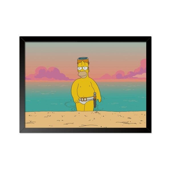Quadro Poster Simpsons Homer Bond 33x23cm | MadeiraMadeira