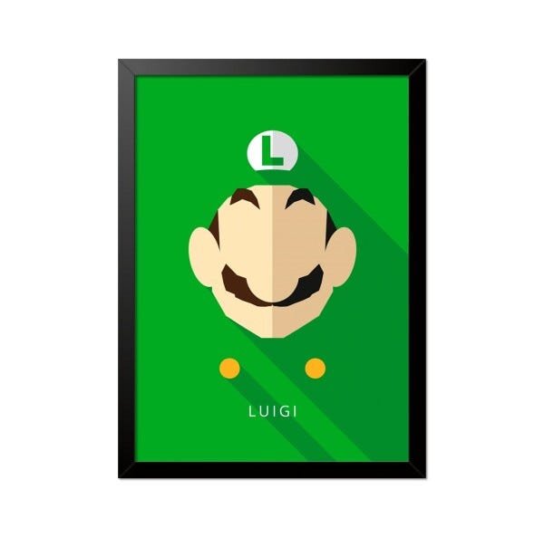 Quadro Poster Luigi 33x23cm | MadeiraMadeira