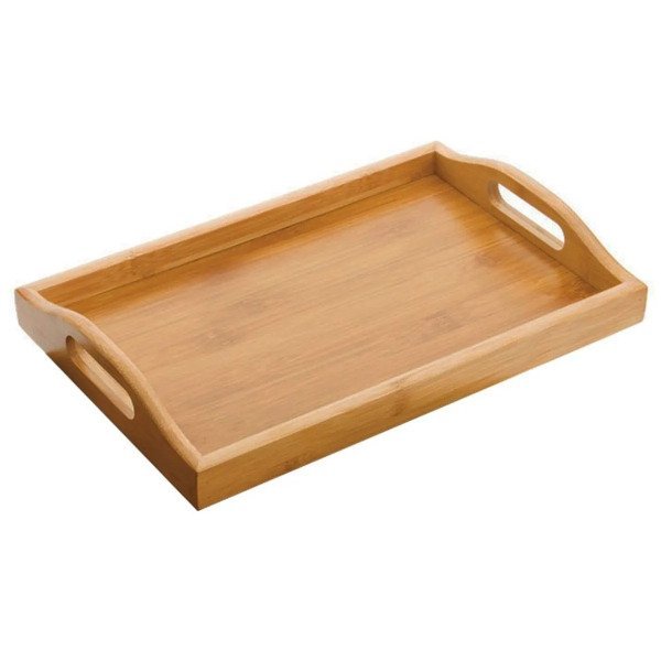 Bandeja Retangular em Bambu 43x30cm - Marrom | MadeiraMadeira