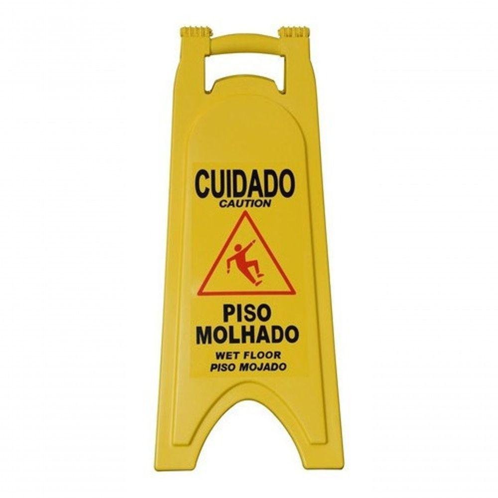 Placa Sinalizadora Indicadora Piso Molhado Tipo Tripe | MadeiraMadeira