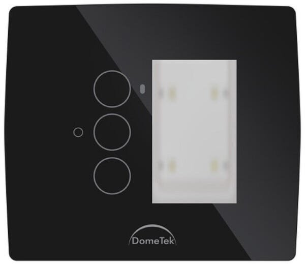 Interruptor Touch 3 Botões + Luz Emergência Led Diamond Preto 4x4 Dometek | MadeiraMadeira