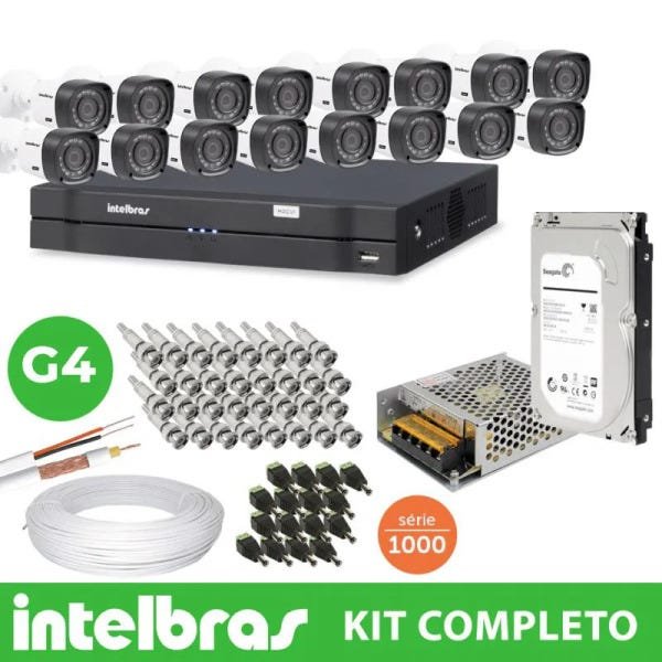 Kit Oficial Intelbras Completo Alta Definição 16 Câmeras 1 Megapixel ...