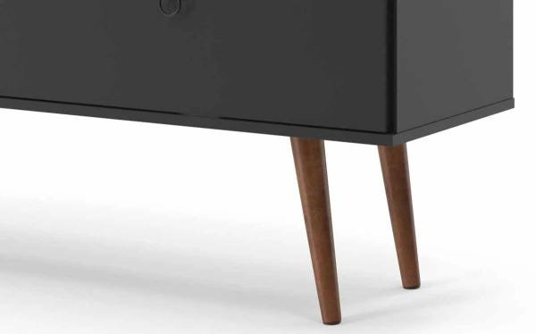 Rack para TV Topázio Preto - Patrimar Móveis | MadeiraMadeira