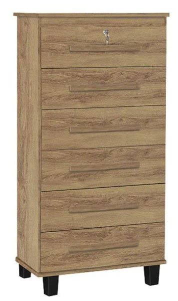 Cômoda 6 Gavetas Canelato - Trinobél Móveis | MadeiraMadeira