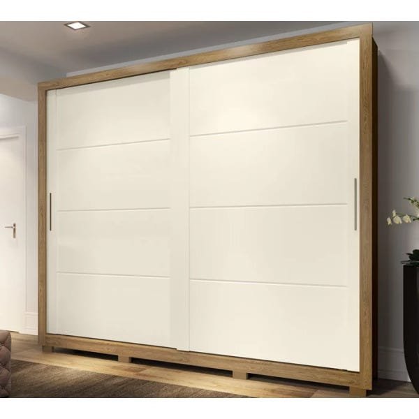 Guarda-Roupa 2 Portas de Correr Palace D237 Rustico Off-White Henn ...