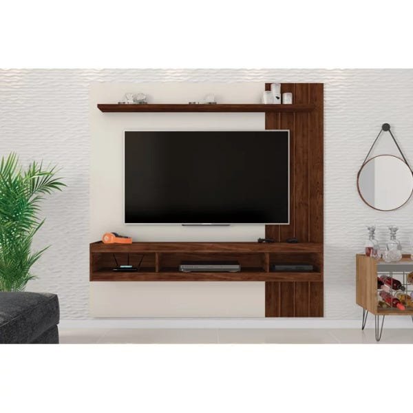 Painel para TV 65 Polegadas Norton 180cm Off White Havana | MadeiraMadeira