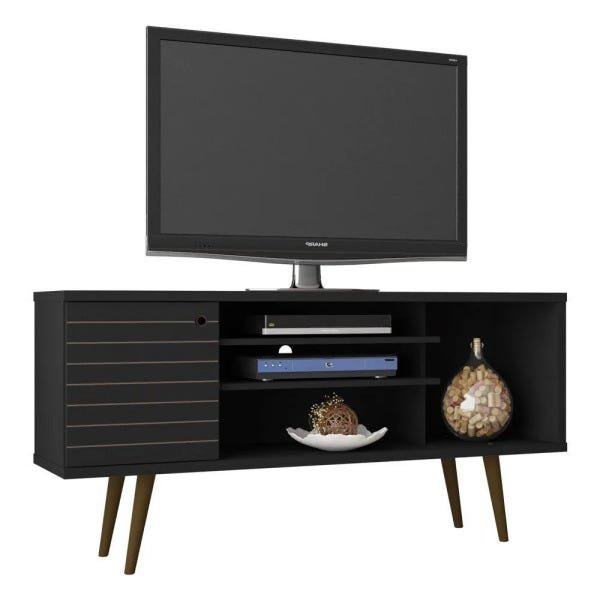 Rack Safira para TV até 60 Polegadas Preto Fosco - Drossi | MadeiraMadeira