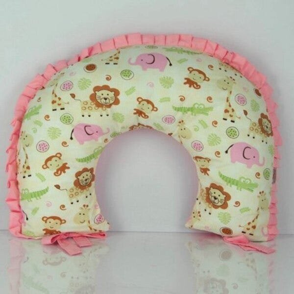 Almofada de Amamentação Alan Pierre Baby, Safari Rosa | MadeiraMadeira
