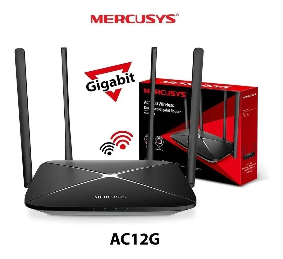 Roteador Wireless Mercusys Ac12g Dual Band 2.4/5Ghz Ac1200 Gigabit Com ...