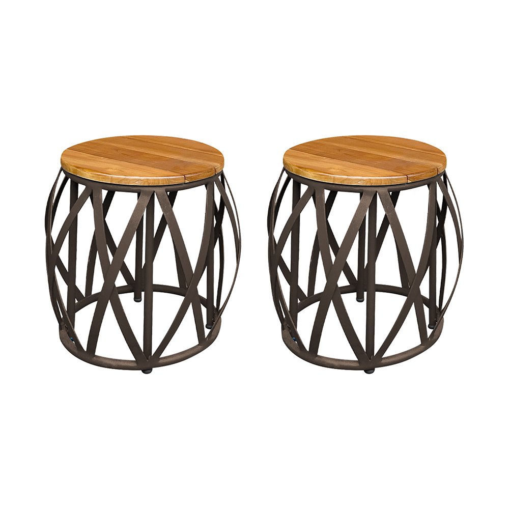 Kit 2 Puffs X Alumínio Rami | MadeiraMadeira