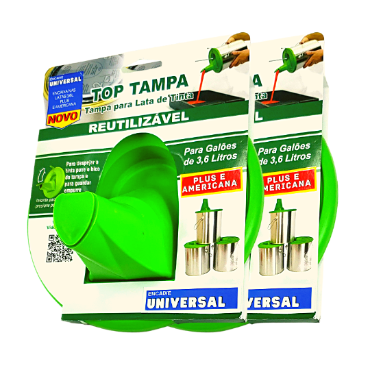 COMBO - 2 TOP TAMPAS - TAMPA PARA LATA DE TINTA 3,6L - NÃO DERRAMA ...