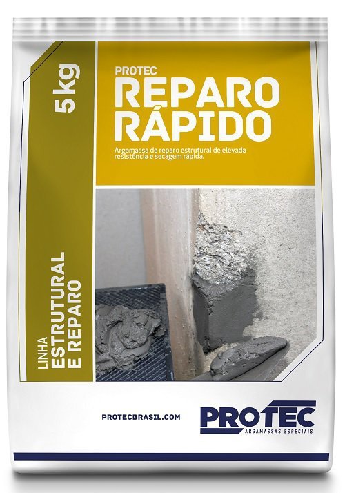 REPARO RAPIDO PROTEC - Argamassa de Reparo Estrutural - 5 kg ...