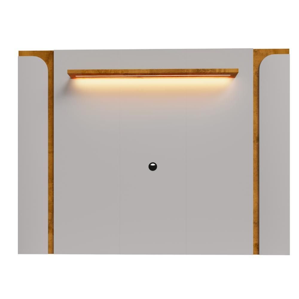 Painel Tv 75 Pol Maresias com Led Off White Naturale Bechara | MadeiraMadeira