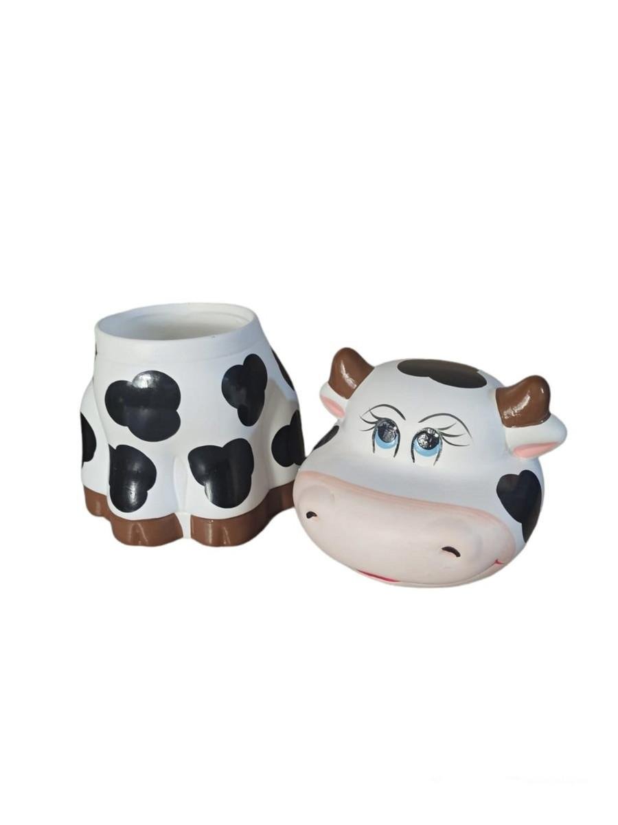 Bomboniere Vaca Grande De Ceramica Vaquinha Porta Bombom | MadeiraMadeira