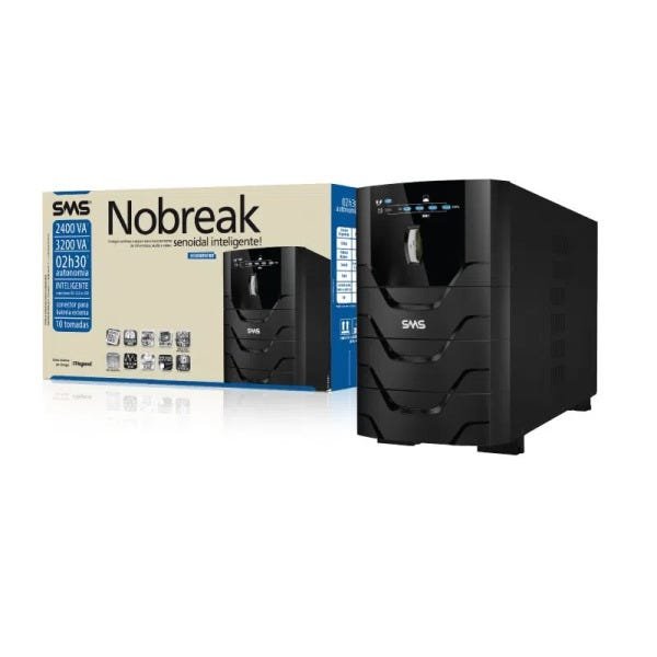 Nobreak SMS 3.2KVA Power Sinus II FX E/S-220V - Novo Padrão de Tomadas ...