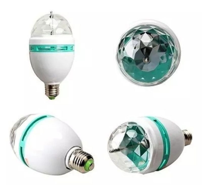 Lâmpada De Festa Giratoria Led Strobo Color 3w Bivolt | MadeiraMadeira
