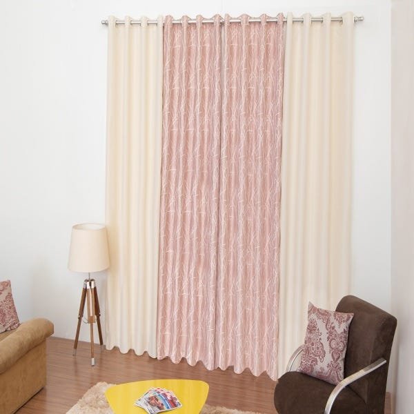 Cortina Imperial 3,00x2,50 Jacquard – M. F. Cor: Rosê | MadeiraMadeira