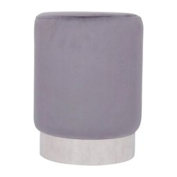 Puff Redondo Boho Chic Or Design - Cinza | MadeiraMadeira