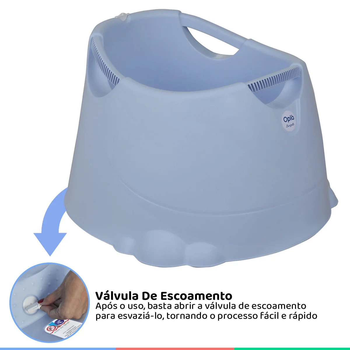 Banheira Ergonômica Infantil Ofurô Òpla 3,5 Litros Para Criança +12 ...
