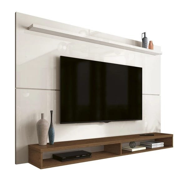 Painel para TV até 60 Polegadas Max Off White com Naturale - EDN Móveis ...