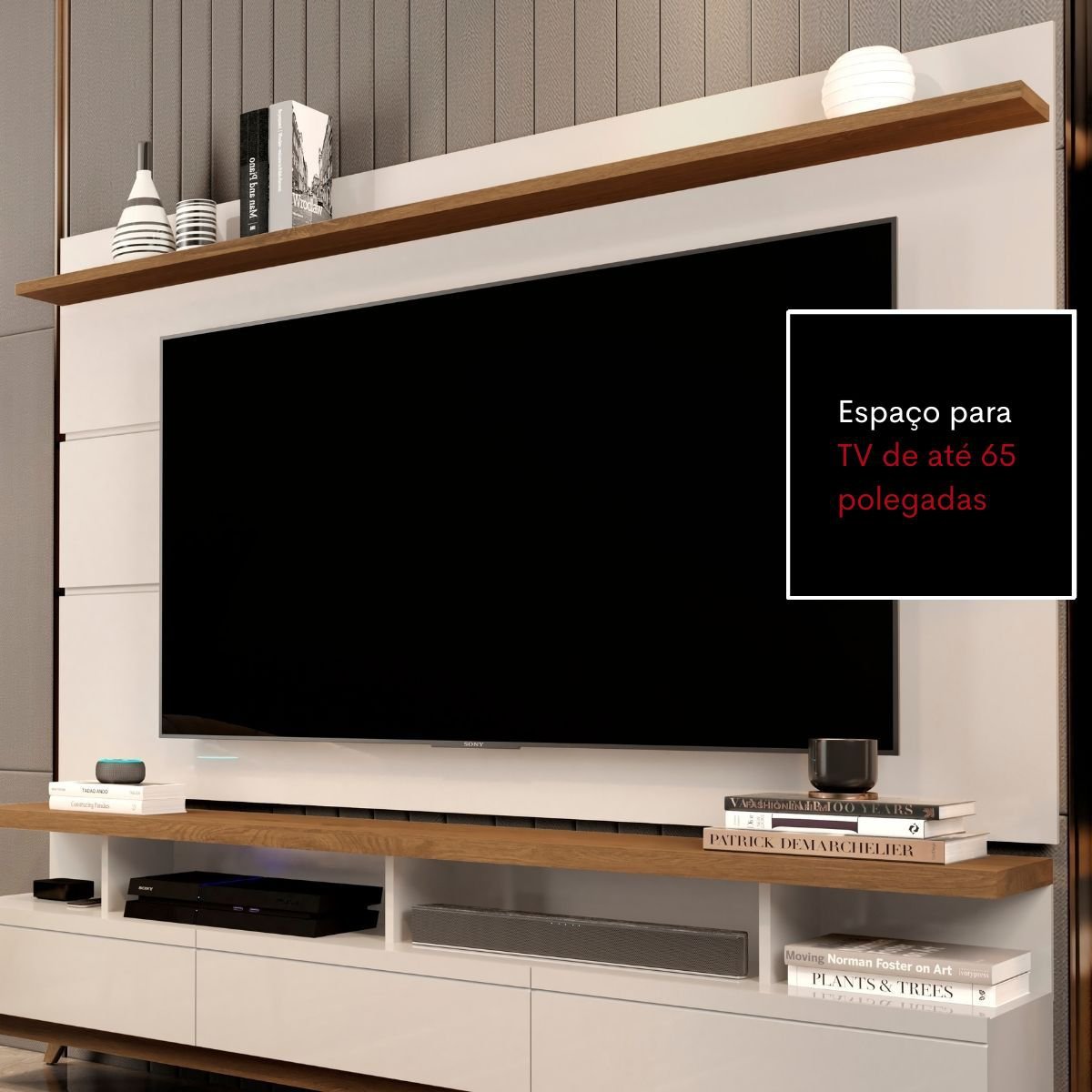 Rack com Painel para Sala Televisão até 65 Polegadas - Mod.2030:Off ...