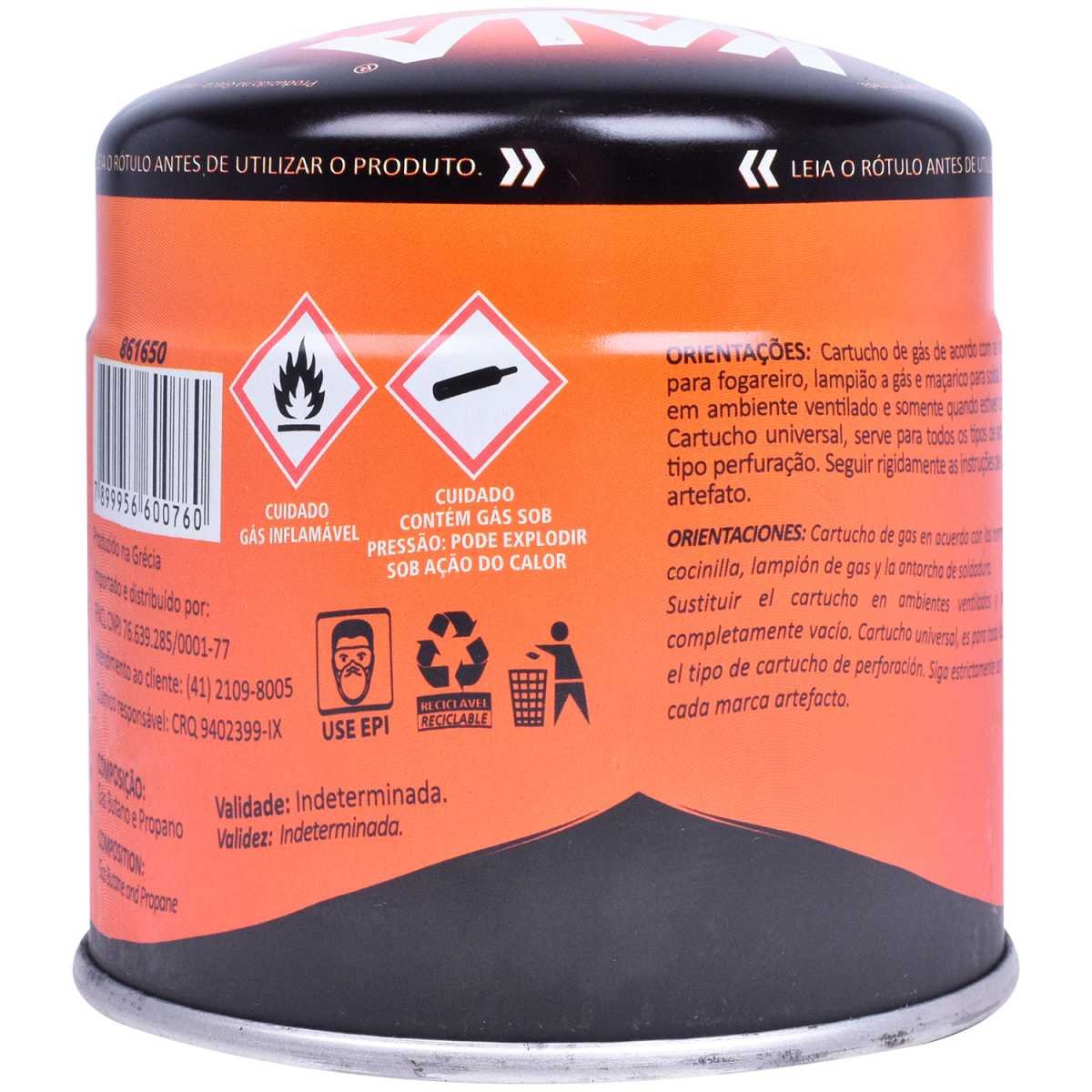 KIT 4 CARTUCHO GÁS BUTANO/PROPANO 190G KALA | MadeiraMadeira