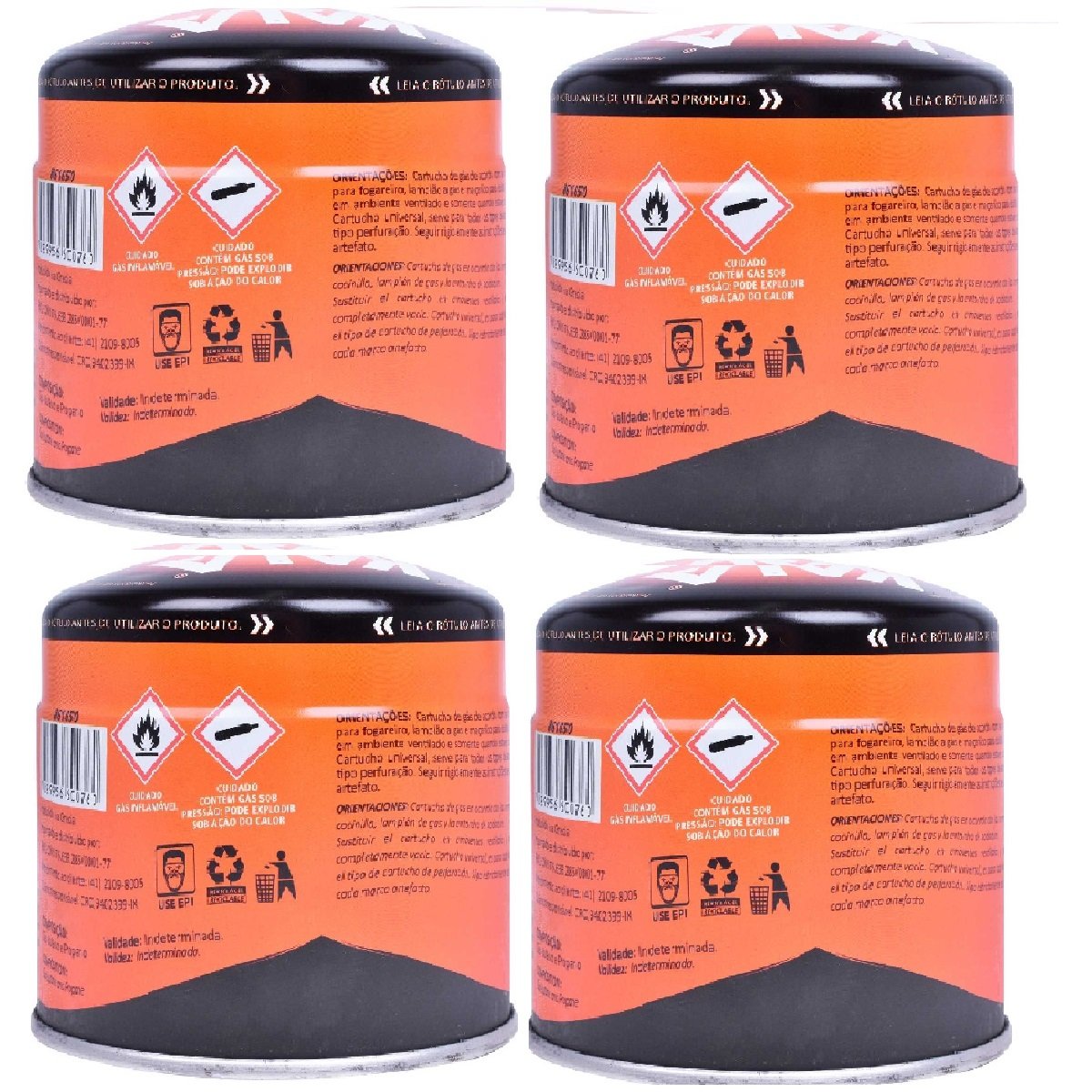 KIT 4 CARTUCHO GÁS BUTANO/PROPANO 190G KALA | MadeiraMadeira