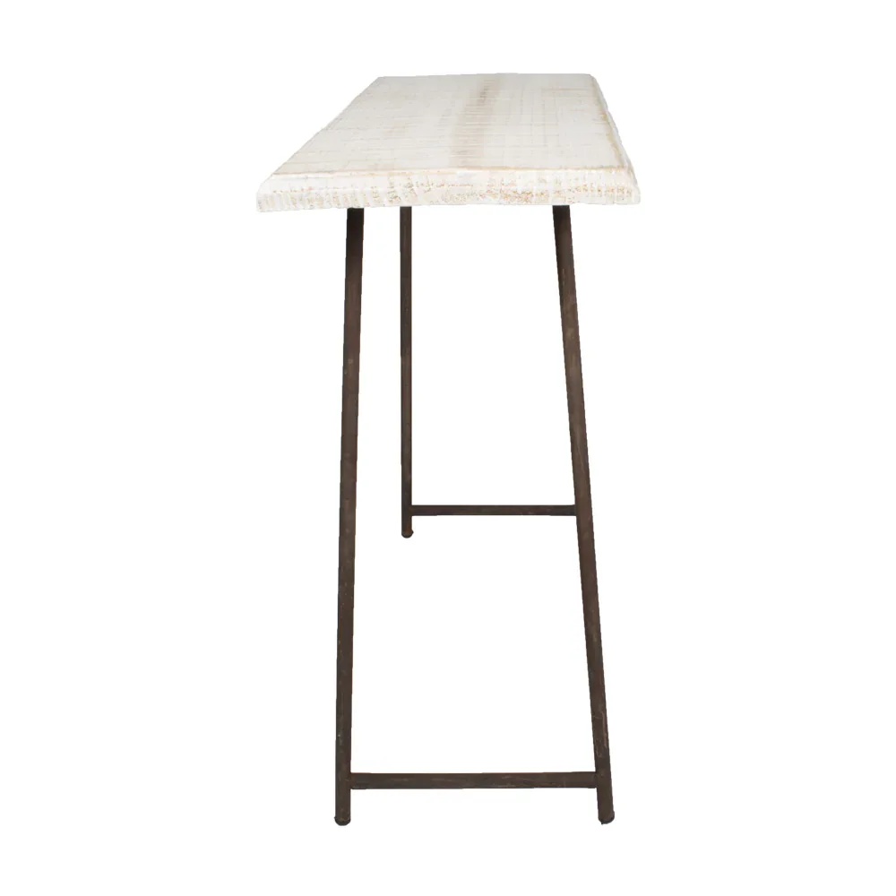 Mini Aparador Ind Rústico Branco 80cm | MadeiraMadeira
