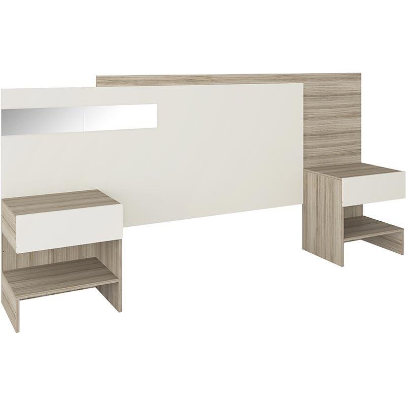 Cabeceira com Mesa de Cabeceira 1058 Casal - Carraro - Anis / Camurã a ...