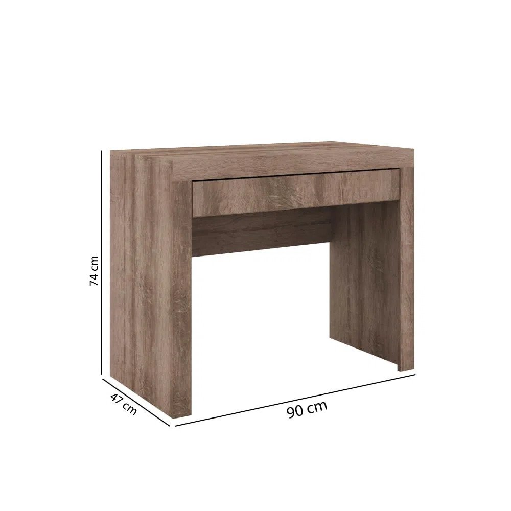 Mesa Simples para Computador 1 Gaveta Rústico Lilies Móveis ...