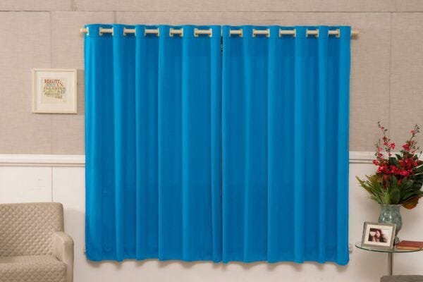 Cortina de Malha Azul Turquesa 2 Metros | MadeiraMadeira