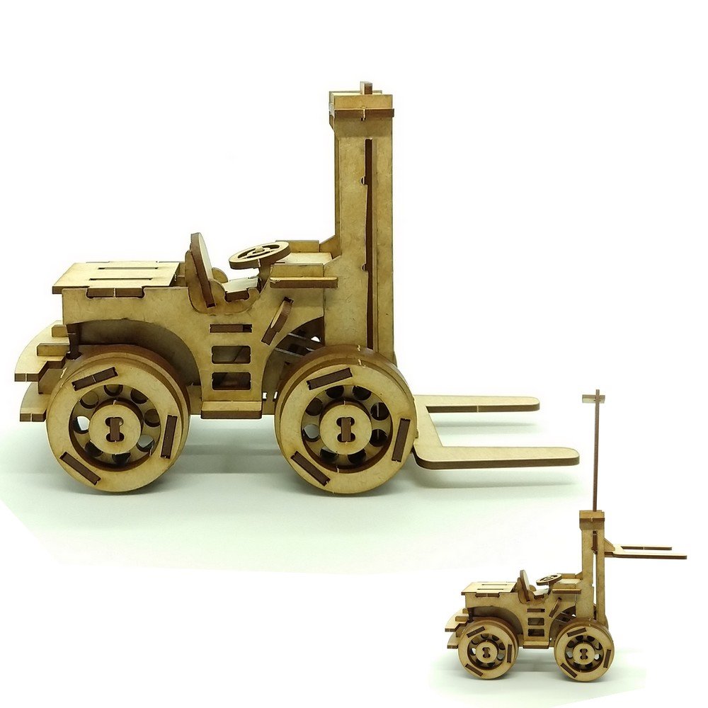 Brinquedo Quebra Cabeça 3D Empilhadeira Mdf | MadeiraMadeira