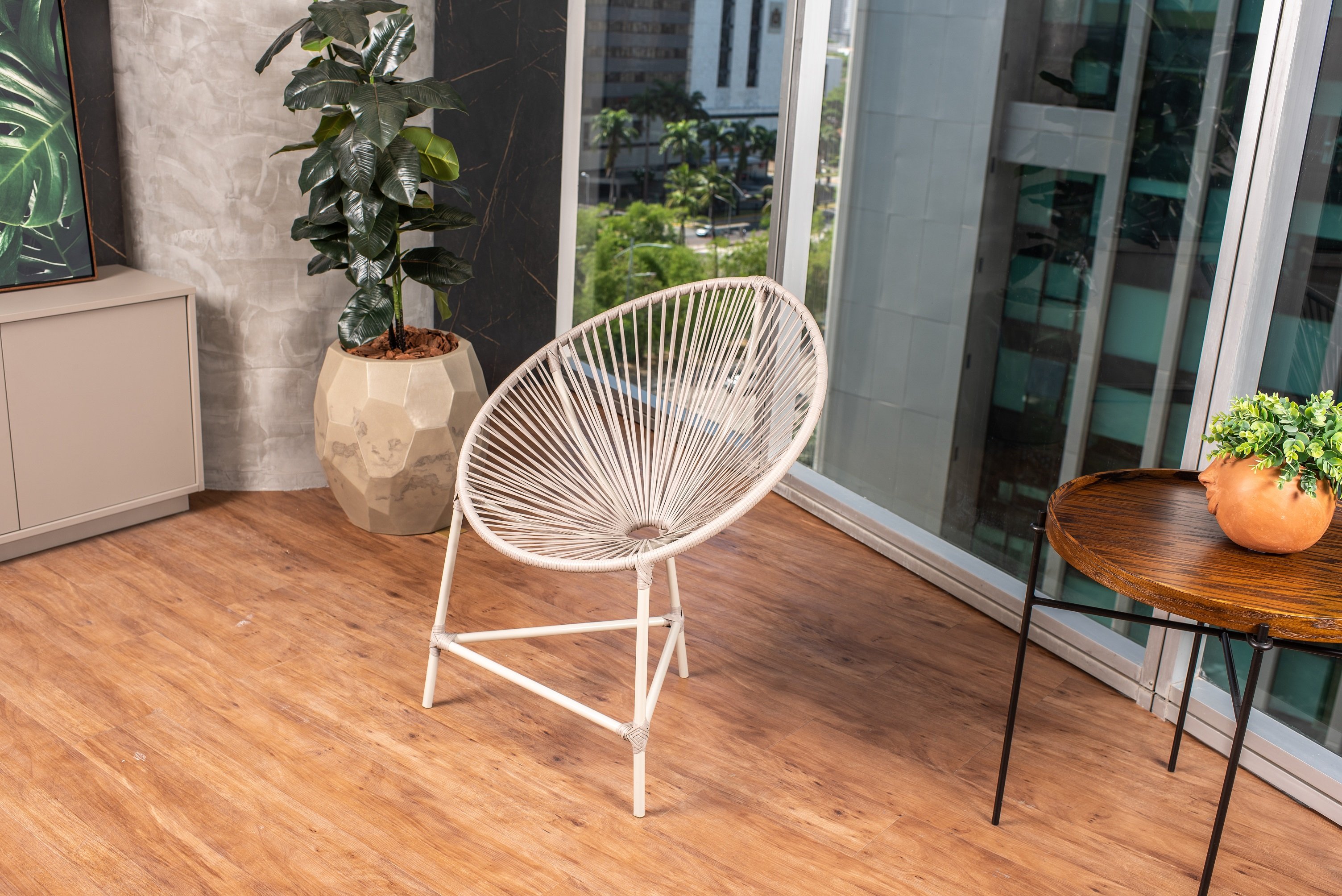 Cadeira Acapulco Leaf A01ow Cinza 100% ALUMÍNIO RELEVANCE | MadeiraMadeira