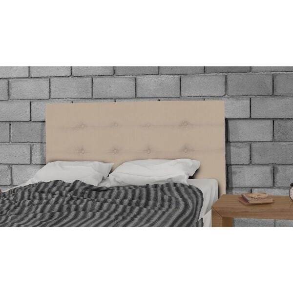 Cabeceira Casal King 193cm Para Cama Box Luna Suede Bege - SA Móveis ...