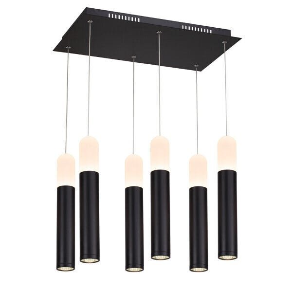 PENDENTE 50×30×H120CM PRETO ACRILICO ALUMINIO LED 60W 3000K 2260LM ...